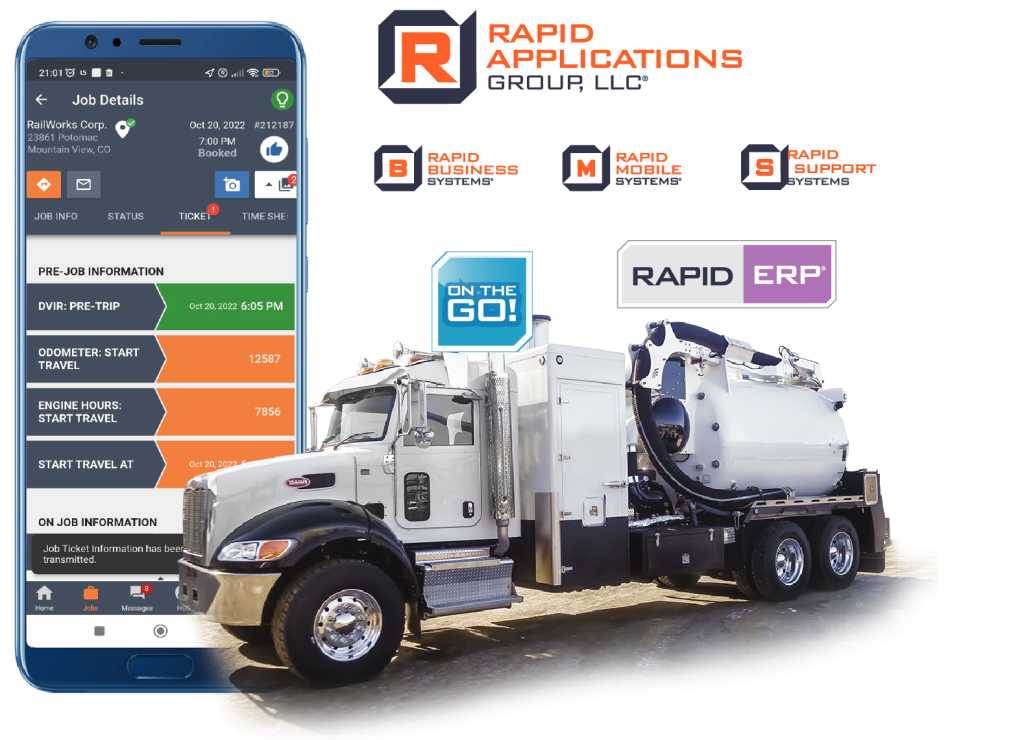 Heavy Equipment And Machinery Software Hydrovac Rapid Applications 8557